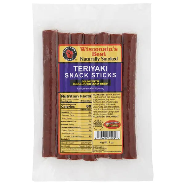 WISCONSIN TERIYAKI MEAT SNACK STICKS, Approved for NYS Inmate Care ...