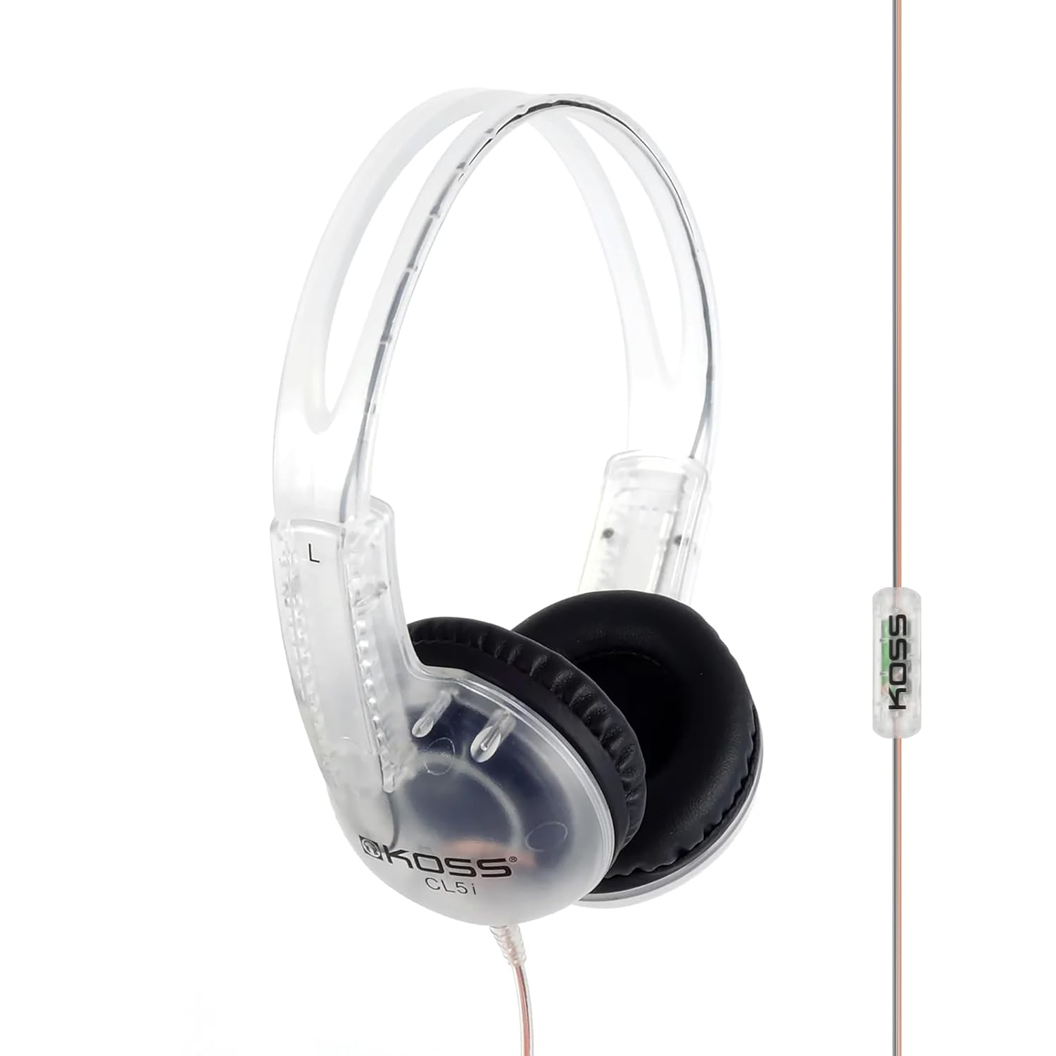 KOSS CL-5i CLEAR STEREO HEADPHONES W MIC, Approved for NYS Inmate Care ...