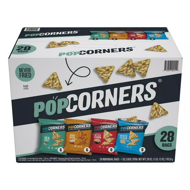 POPCORNERS 5 FLAVOR VARIETY PACK POPPED CORN CHIPS 28PACK, Approved for ...