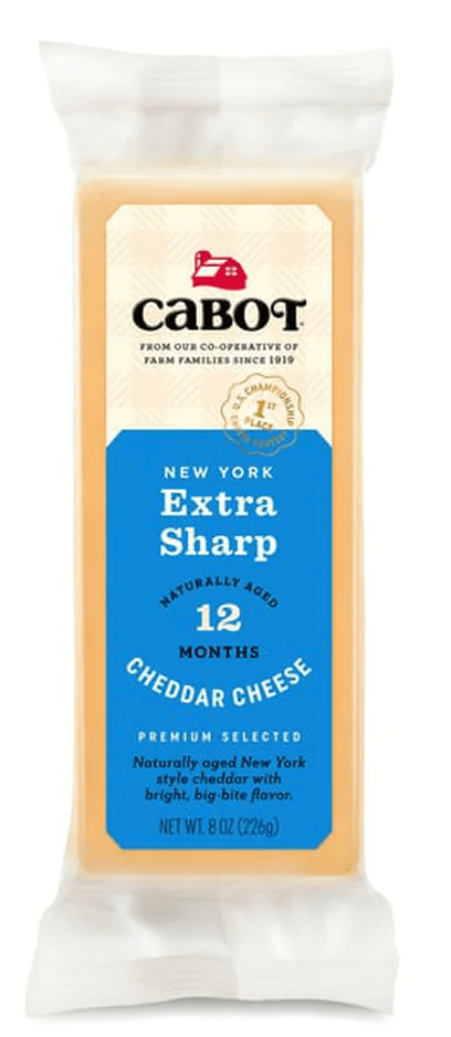 CABOT NY EXTRA SHARP CHEDDAR CHEESE, Approved for NYS Inmate Care ...